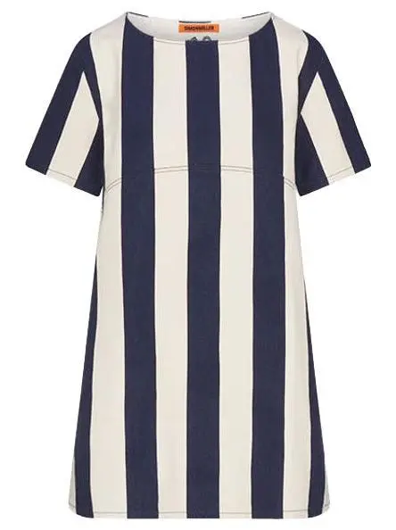 SIMONMILLER Sahara Short Sleeve Mini Dress - Navy/cream