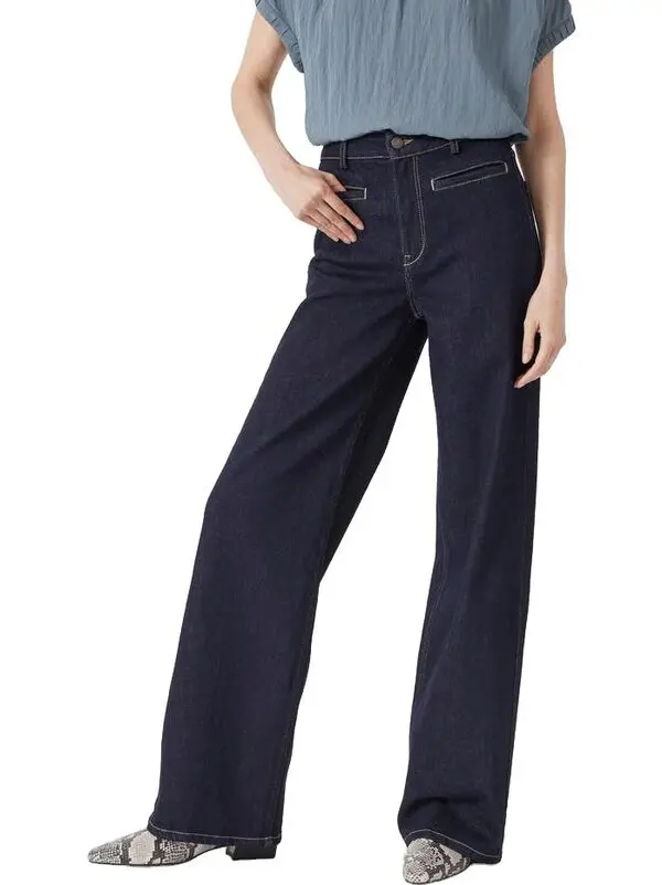HUSH Rowan Welt Pocket Flare-leg Jeans - Rinse Wash