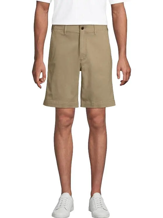 LANDS' END Knockabout 9" Comfort Waist Classic Fit Chino Short - Desert Tan