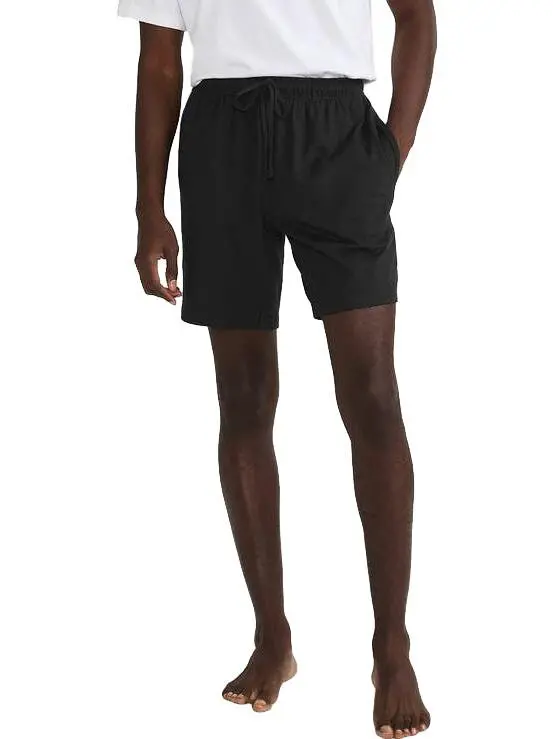 LANDS' END Knit Jersey Pajama Shorts - Black