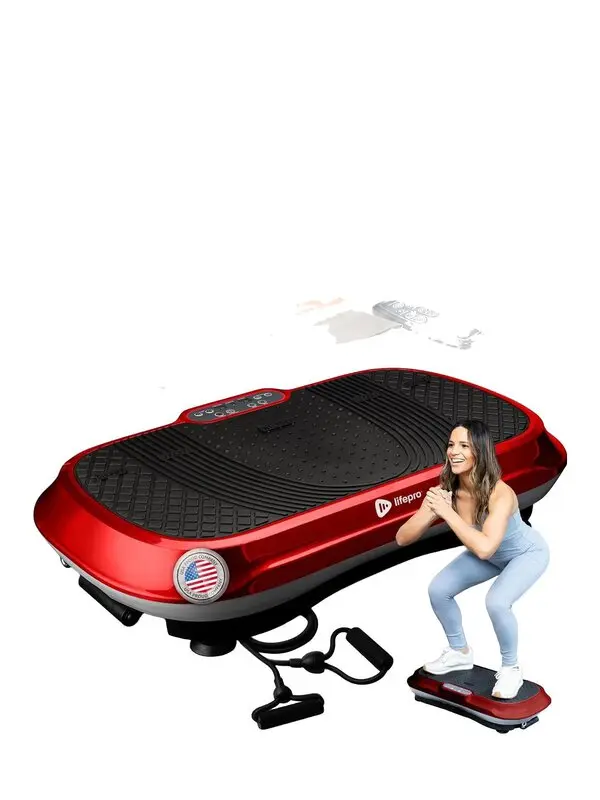 LIFEPRO Vibration Plate Exercise Machine - Red