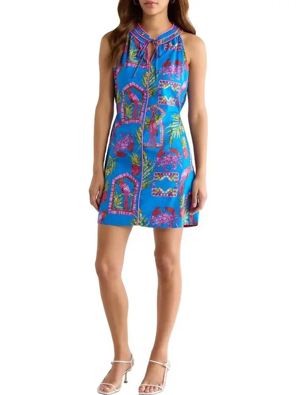 SUGARLIPS Bally Tropical Gloria Dress - Pink-blue-green