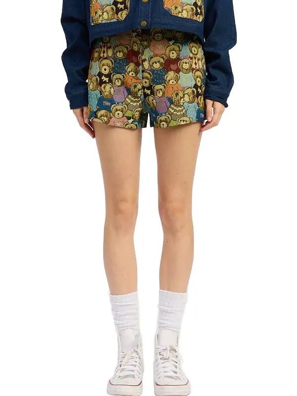 JACQUIE THE LABEL Bearlyn Woven Shorts - Brown Multi