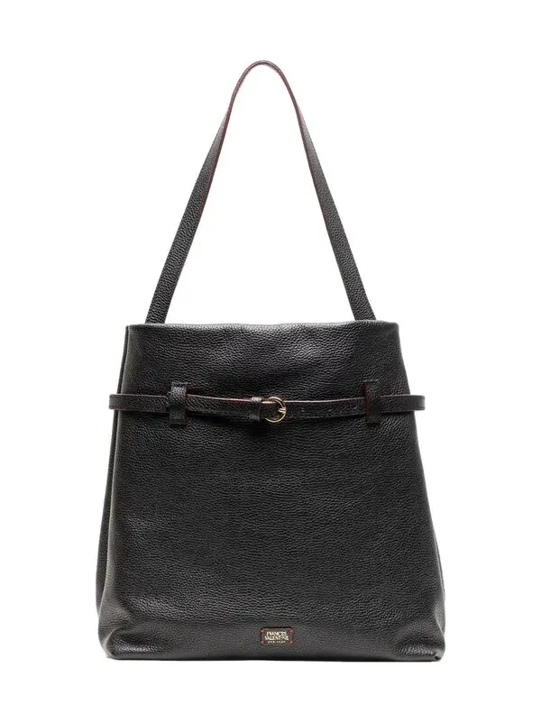 FRANCES VALENTINE Charlie Leather Shoulder Bag - Black