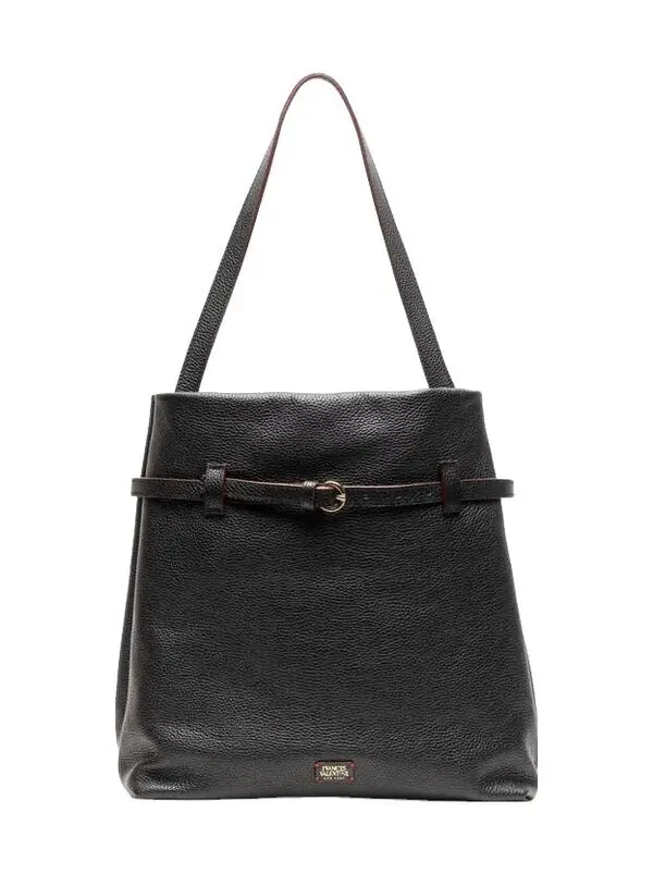 FRANCES VALENTINE Charlie Leather Shoulder Bag - Black