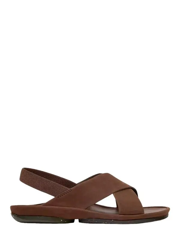 Camper Right Isla Crossover-strap Sandals - Brown