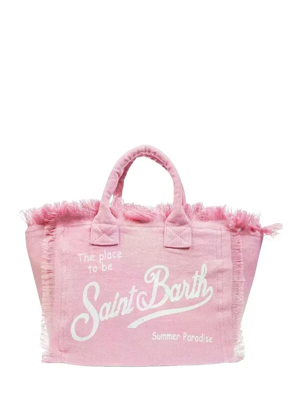 MC2 SAINT BARTH Colette Linen Tote Bag - Pink