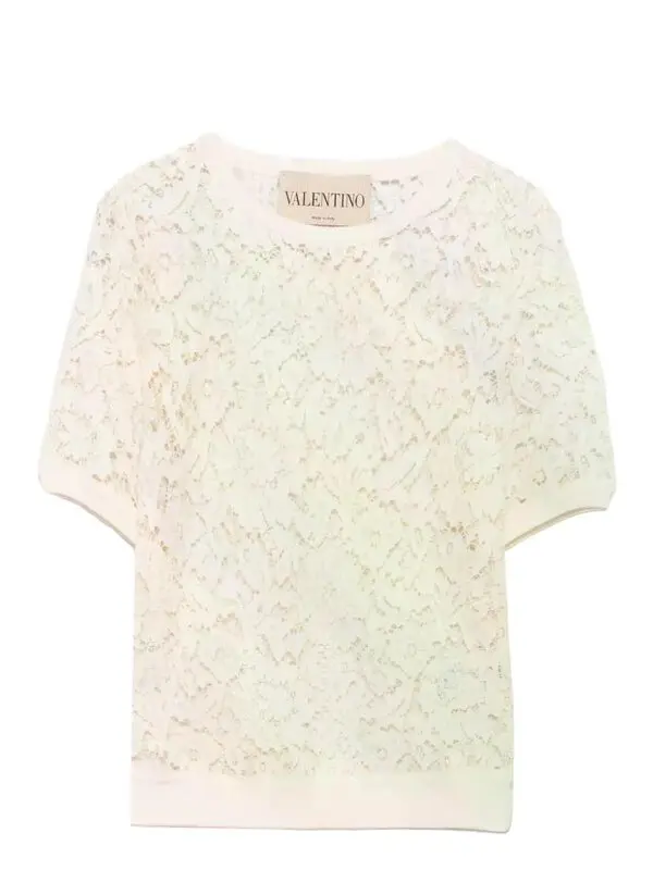 Valentino Garavani Lace Knitwear - Neutrals