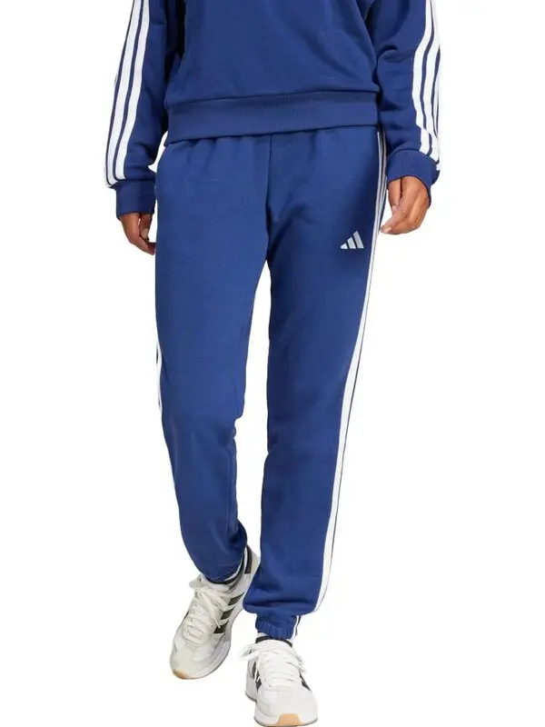 Adidas Essentials 3-stripes French Terry Cuffed Pants - Dark Blue / White