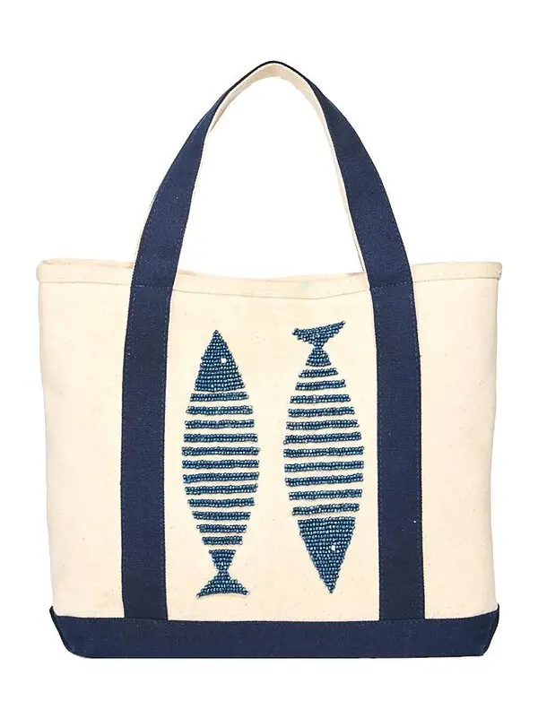 Aqua Mini Canvas Tote - Blue