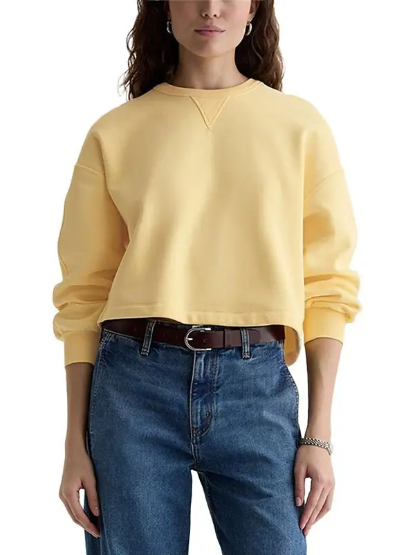 Ag Roselle Crewneck Cropped Sweatshirt - Sunlight Yellow