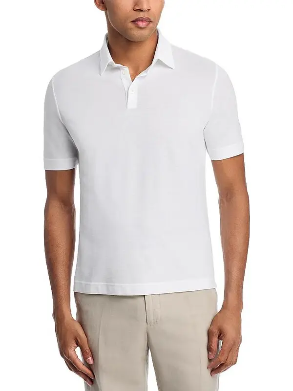 SLOWEAR Ice Cotton Short Sleeve Polo Shirt - White