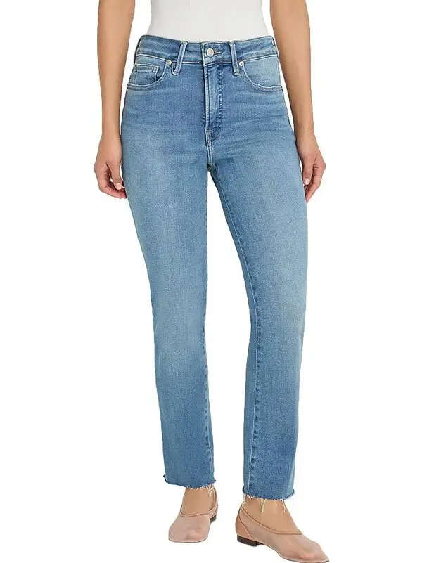 Good American Soft Tech Good Legs High Rise Straight Leg Jeans - Indigo