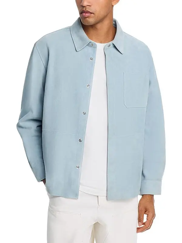 FRAME Suede Shirt - Pale Blue