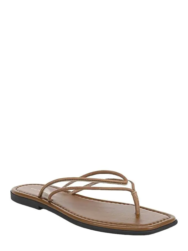 Veronica Beard Clea Piping Jelly Sandals - Clear/chestnut