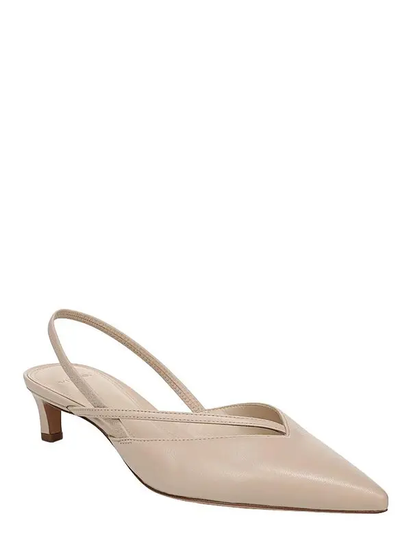 Vince Clara Pointed Slingback Pumps - Birch Sand