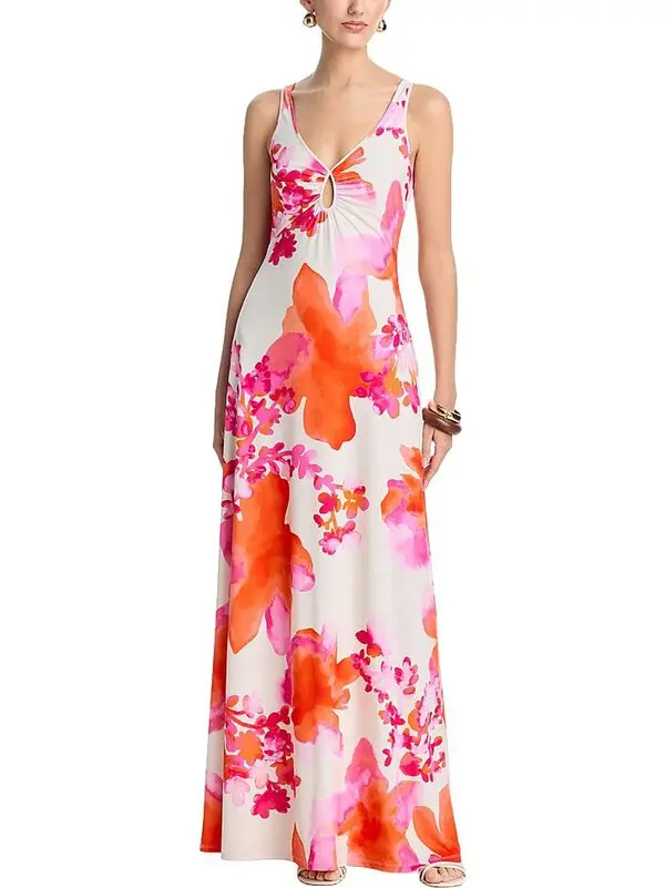Ramy Brook Jazz Maxi Dress - Sunset Orange Floral