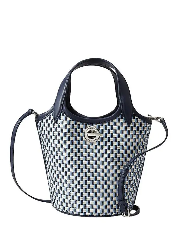 Veronica Beard Woven Anchor Bag - Navy