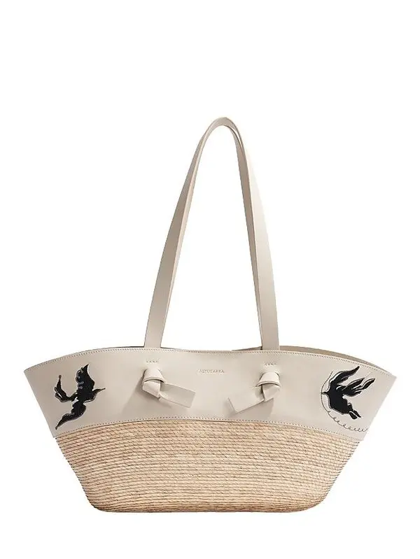 Altuzarra Knot Small Basket Tote - Ivory Bird