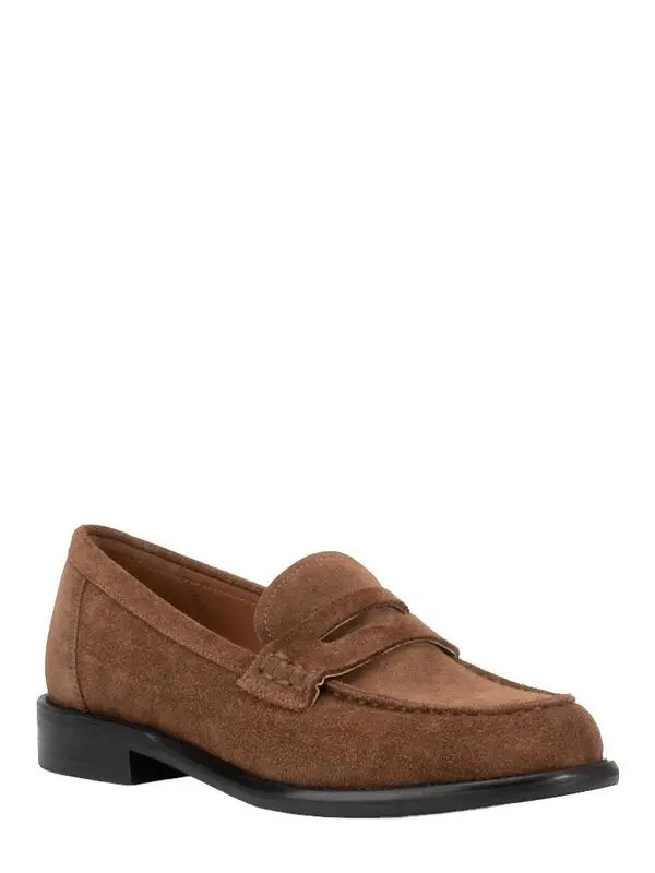 VAGABOND SHOEMAKERS Linn Suede Penny Loafers - Cocoa Brown