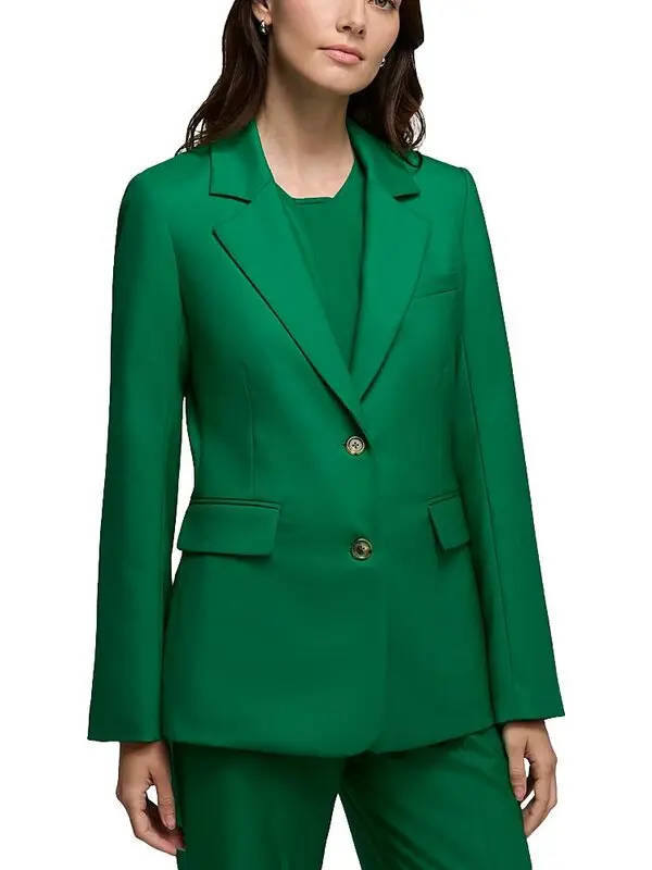 ARGENT Notch Lapel Two-button Blazer - Jade