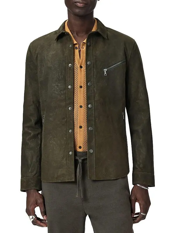 John Varvatos Kadd Zip Pocket Shirt - Walnut