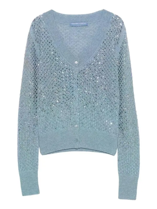 Ermanno Scervino Embellished Cardigan - Blue