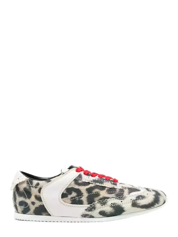 Ermanno Scervino Animal Print Lace-up Sneakers - Neutrals