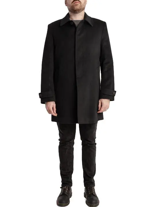 1982 Cashmere Single-breasted Tailored Coat - Black