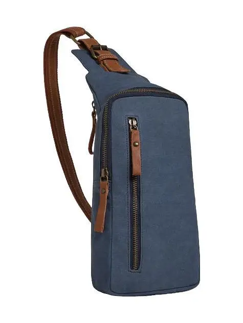 CELTIC & CO. Canvas Cross-body Sling Bag - Navy