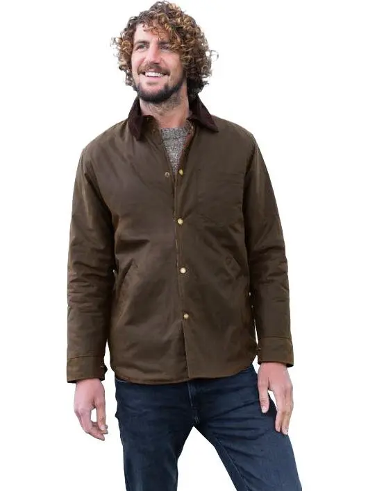 CELTIC & CO. British Waxed Cotton Overshirt - Peat