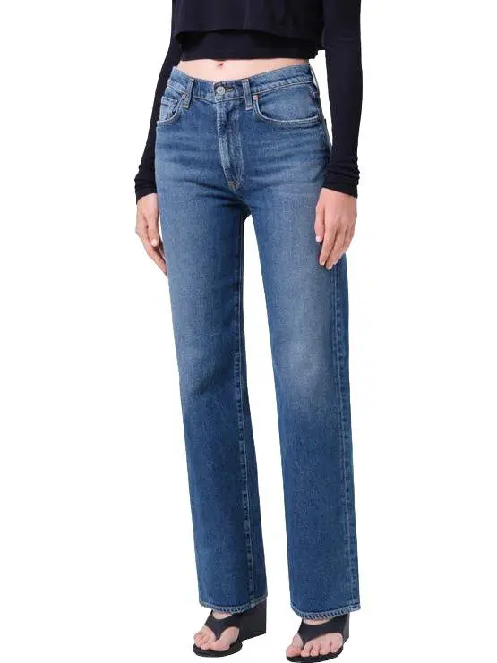 AGOLDE Harper Relaxed Straight Leg Jeans - River
