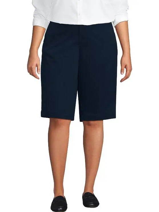 LANDS' END Classic 12" Chino Shorts - Radiant Navy