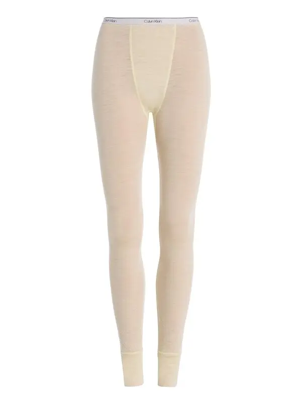 Calvin Klein Rosalie Wool Leggings - Ivory