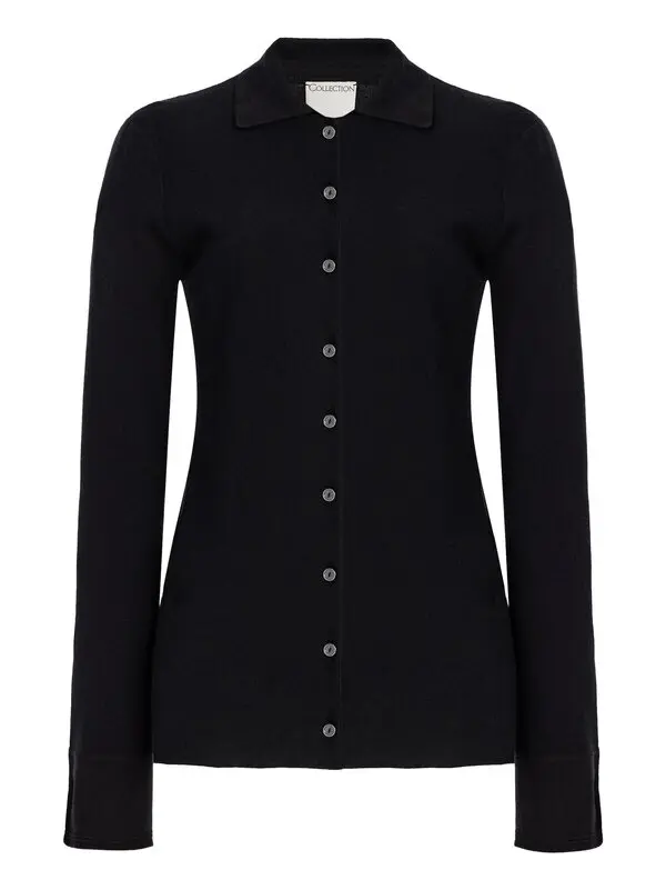 Calvin Klein Cotton-cashmere Shirt - Black