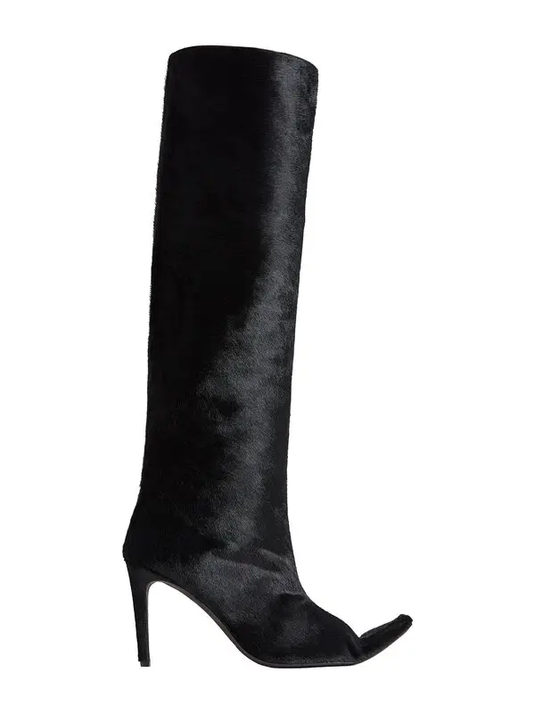 Khaite Marlene Haircalf Knee High Boots - Black