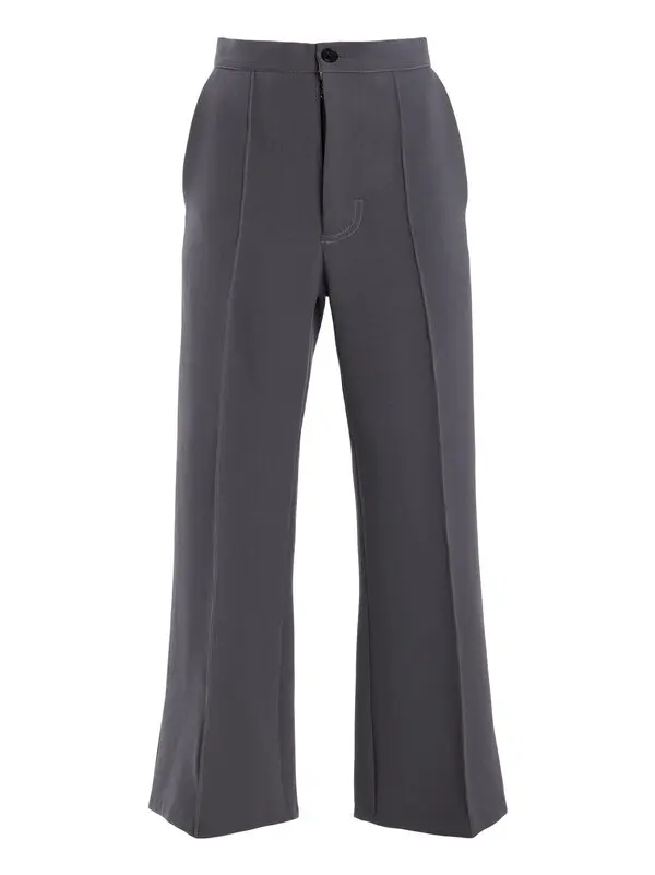 ZANKOV Wool Crepe Pant - Grey