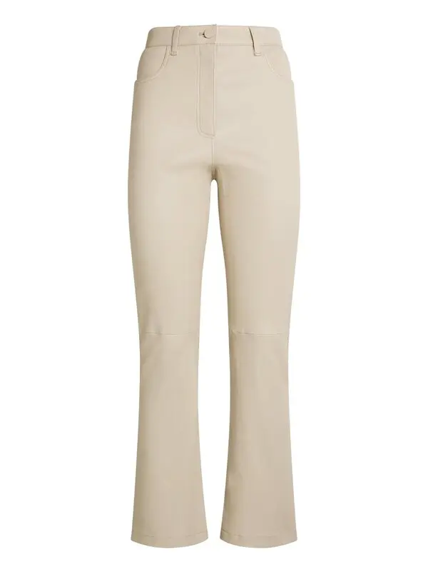 JOSEPH Leather Duke Trousers - Pink