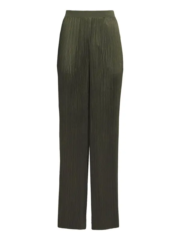 JOSEPH Satin Wide-leg Trousers - Green
