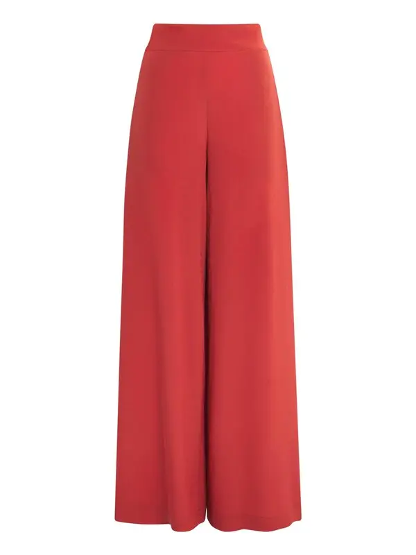 JOSEPH Crepe De Soie Silk Rihani Trousers - Red
