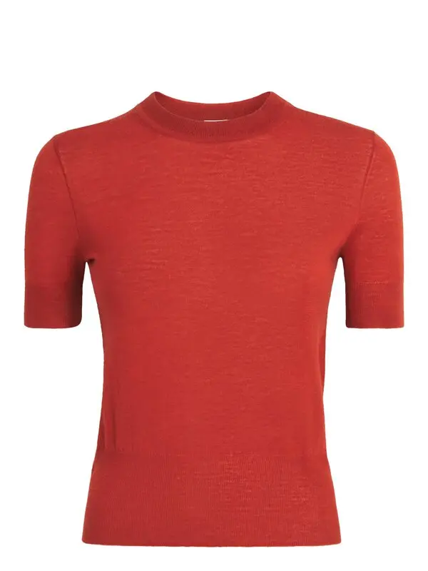 JOSEPH Cashmere T-shirt - Red