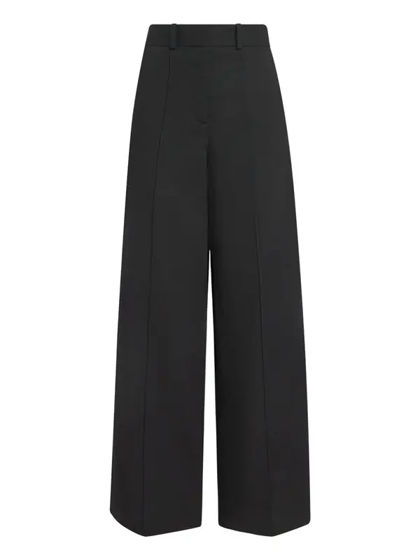 JOSEPH Cotton-linen Jnane Trousers - Black