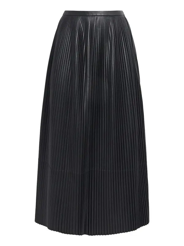 JOSEPH Nappa Leather Didi Midi Skirt - Black
