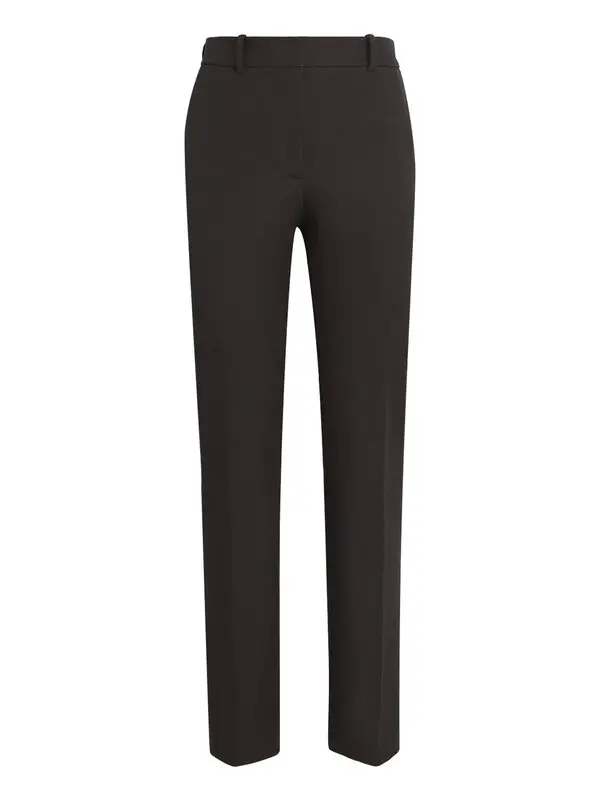 JOSEPH Gabardine Coleman Slim Trousers - Brown