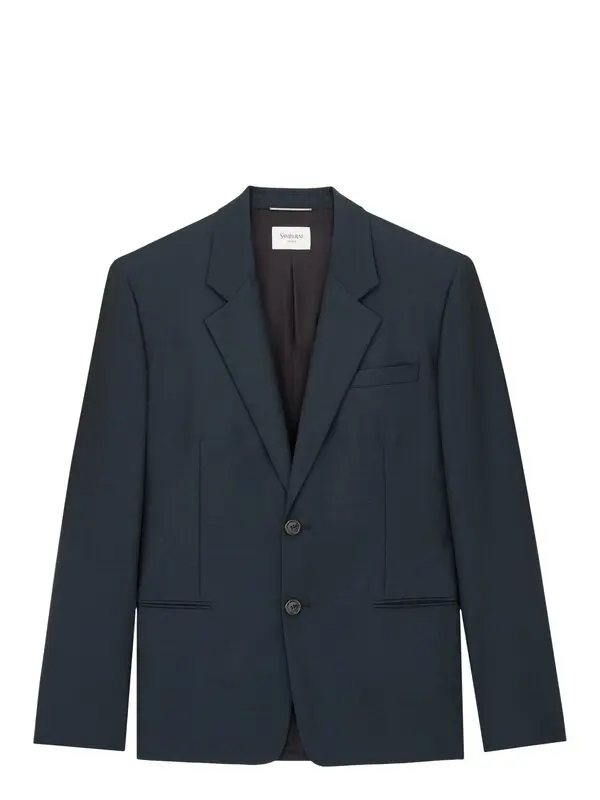 Saint Laurent Wool-mohair Single-breasted Blazer - Green
