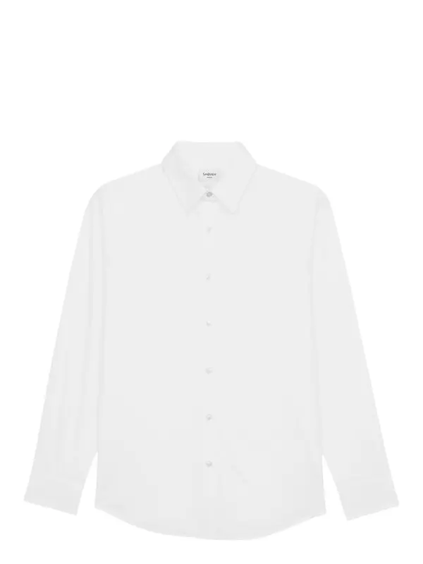Saint Laurent Stretch-cotton Cassandre Shirt - White
