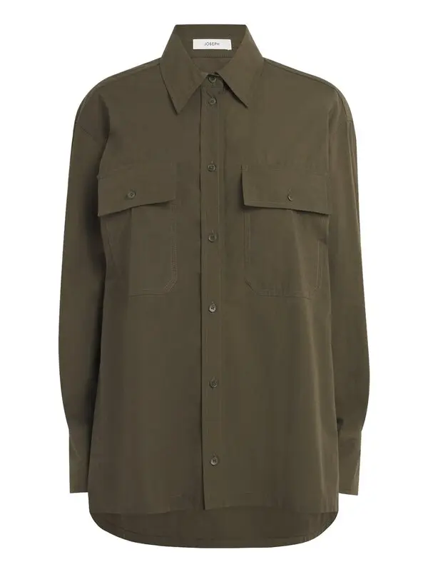 JOSEPH Cotton Poplin Ranya Shirt - Green