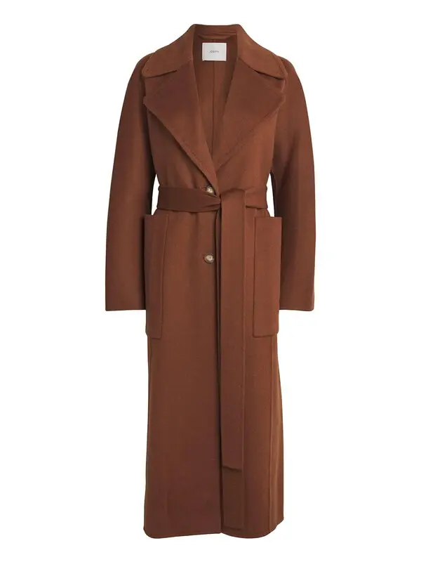 JOSEPH Wool-cashmere Spencer Trench Coat - Brown