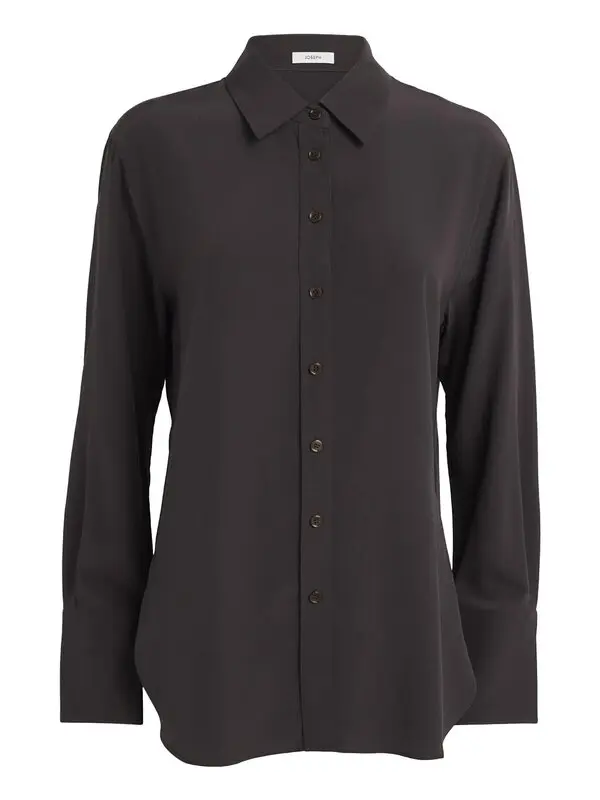 JOSEPH Silk Joe Shirt - Brown