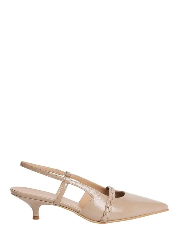 JOSEPH Patent Leather Anisa Slingback Pumps - Beige